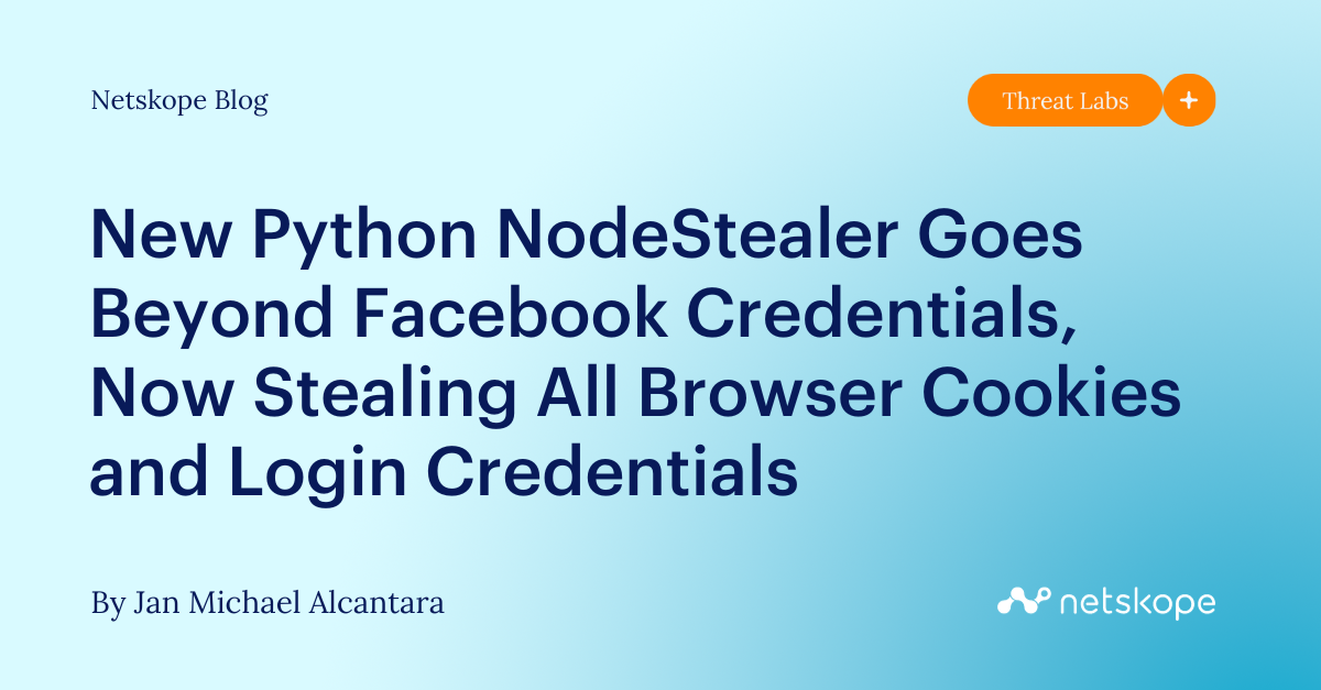 Der neue Python NodeStealer geht über Facebook-Anmeldeinformationen ...
