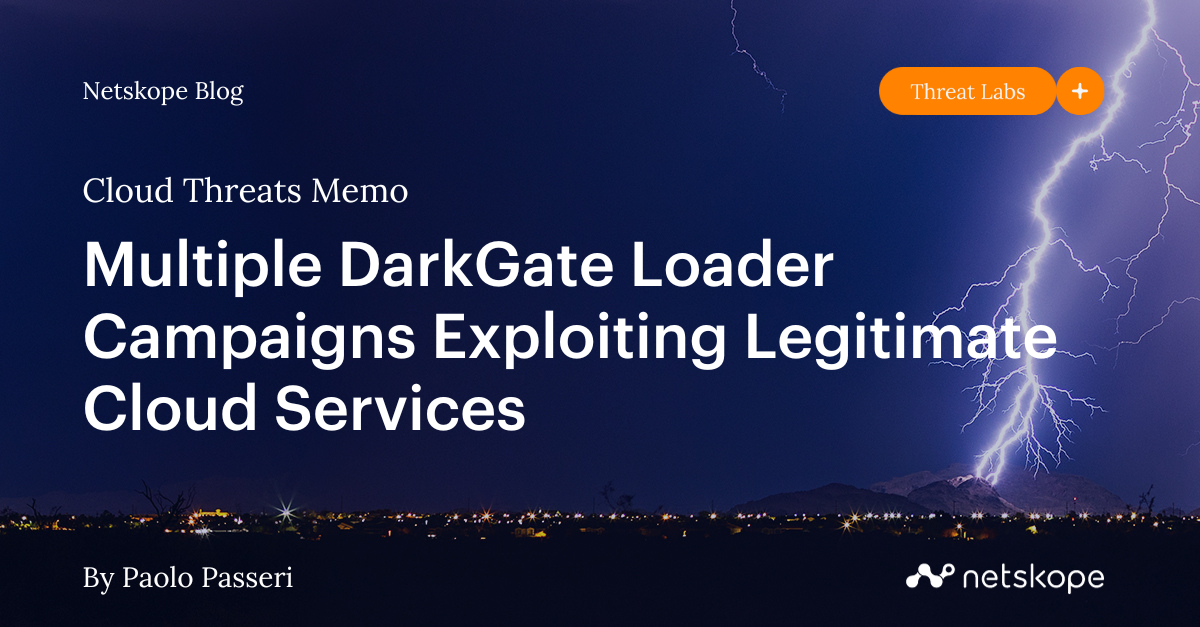 Memo sobre amenazas en la nube: Múltiples campañas de DarkGate Loader ...