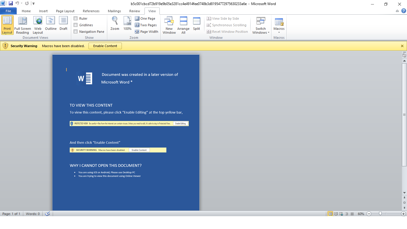 A Look at the Nim-based Campaign Using Microsoft Word Docs to ...