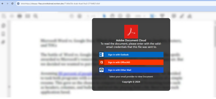 Phishing with Cloudflare Workers: Transparent Phishing and HTML Smuggling - Netskope